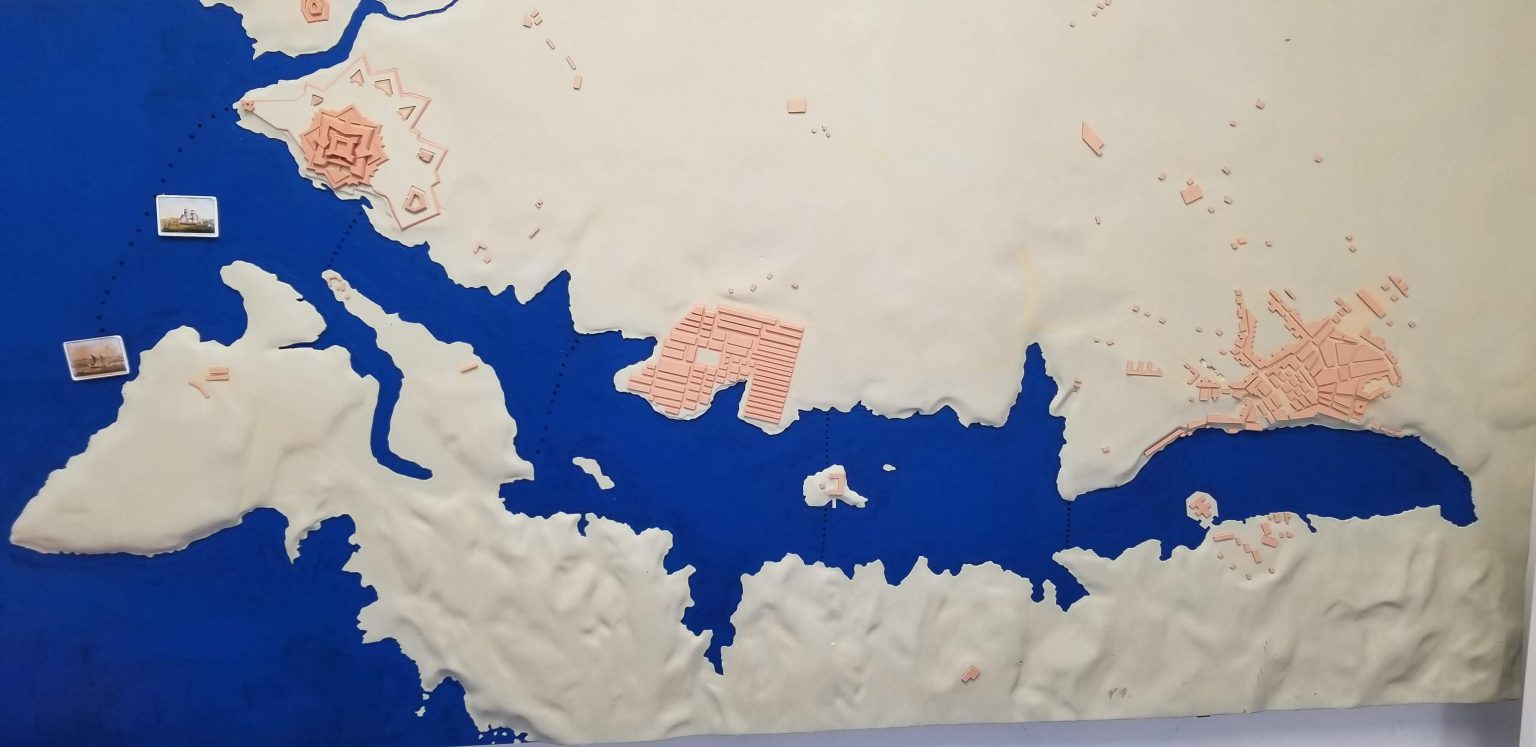 Relief Map of Mahon Harbor - Orthodox History